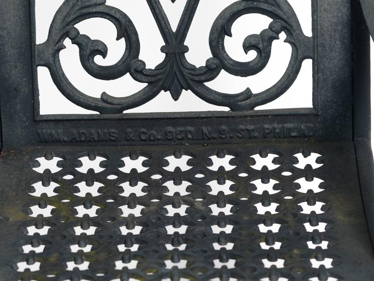 19th Century Pair of Iron Cemetery Chairs at 1stDibs