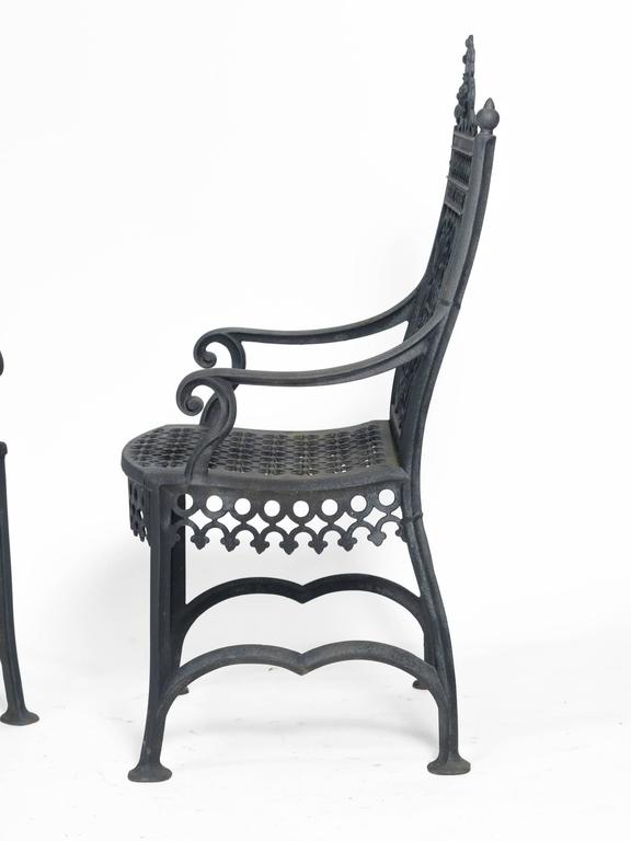 19th Century Pair of Iron Cemetery Chairs at 1stDibs