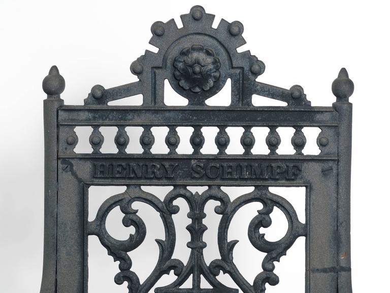 19th Century Pair of Iron Cemetery Chairs at 1stDibs