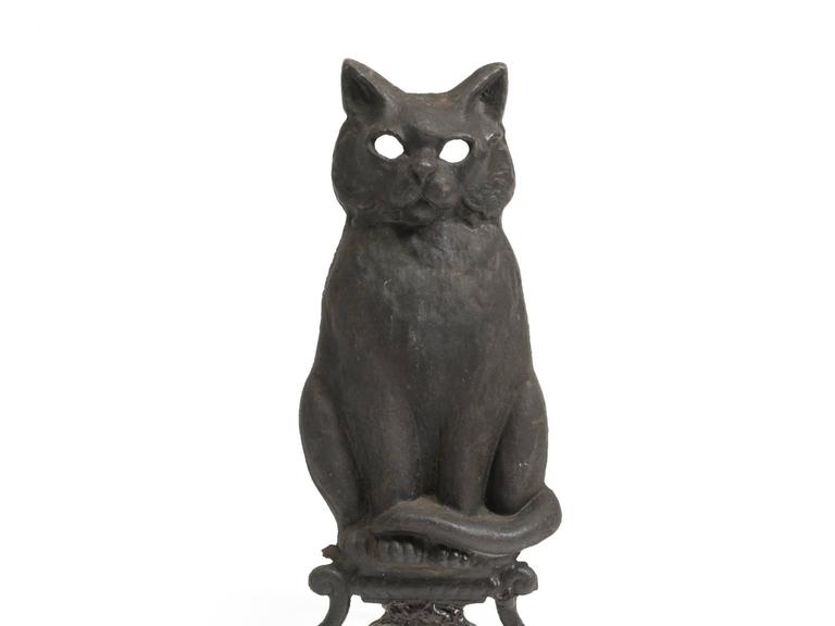 Cast Iron Cat Andirons at 1stDibs | antique cat andirons, cast iron ...
