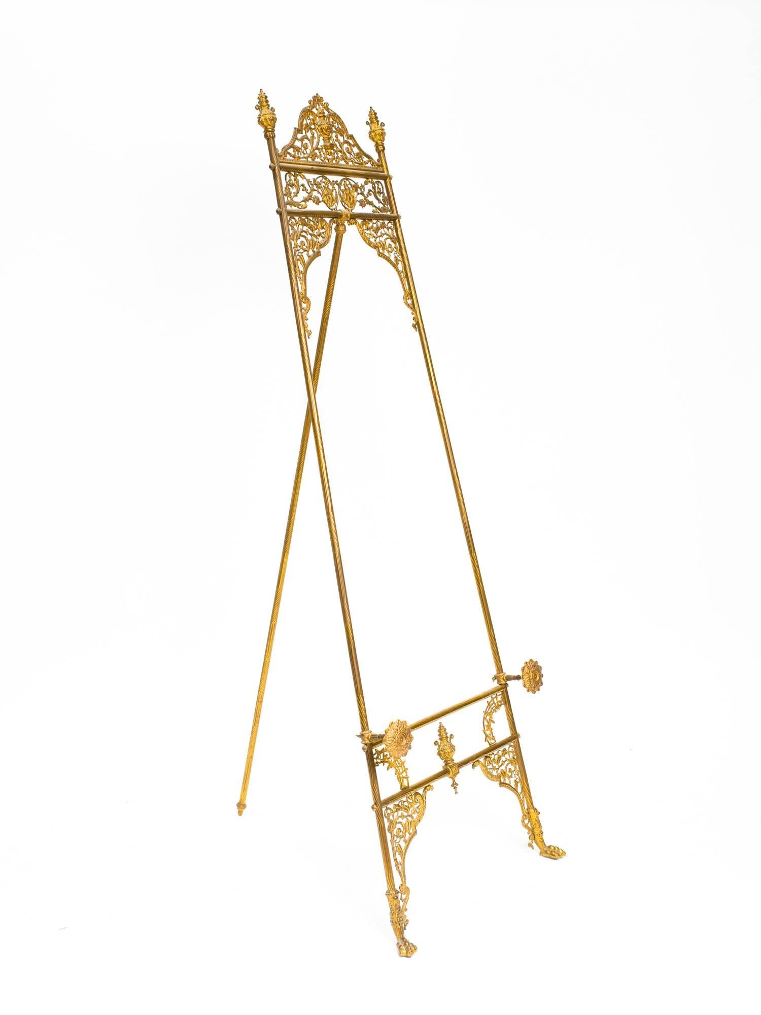 19th Century Oversized Ornate Brass Easel at 1stDibs