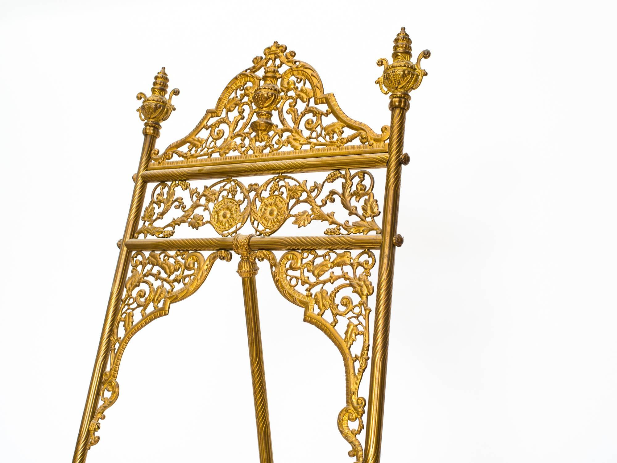 19th Century Oversized Ornate Brass Easel at 1stDibs