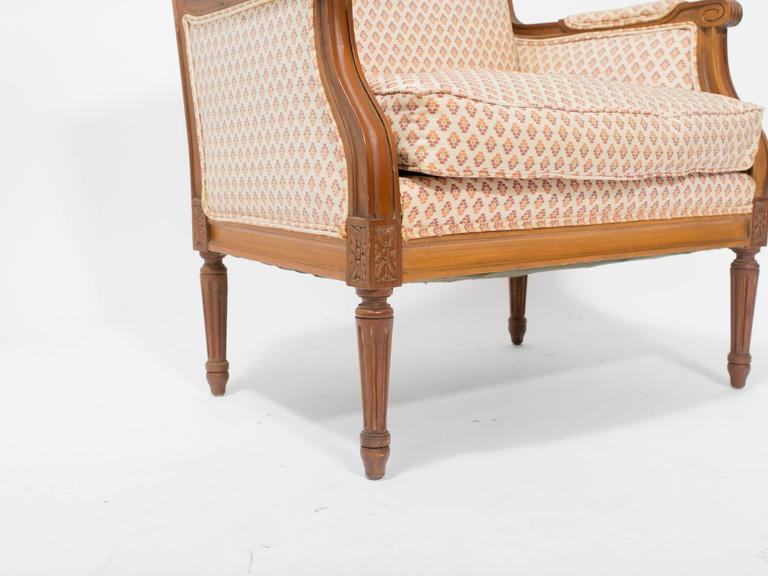 Pair of French Oversized Lounge Chairs at 1stDibs