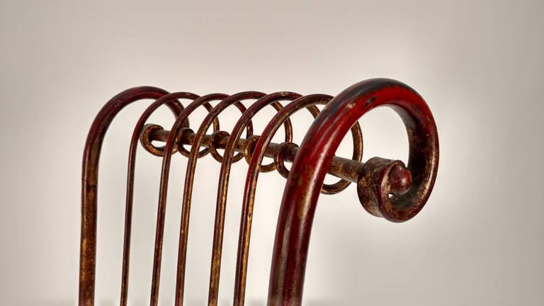 Italian Gilt Scroll Metal Chair at 1stDibs