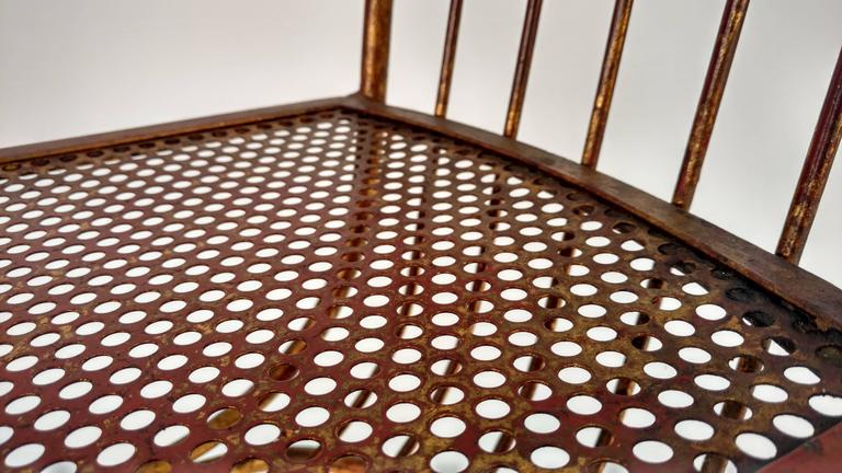 Italian Gilt Scroll Metal Chair at 1stDibs