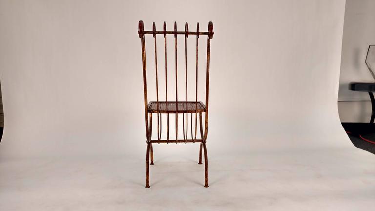 Italian Gilt Scroll Metal Chair at 1stDibs