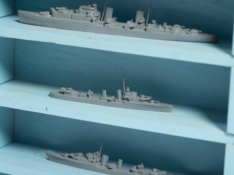 World War II British Minature Ship Models by Framburg at 1stDibs