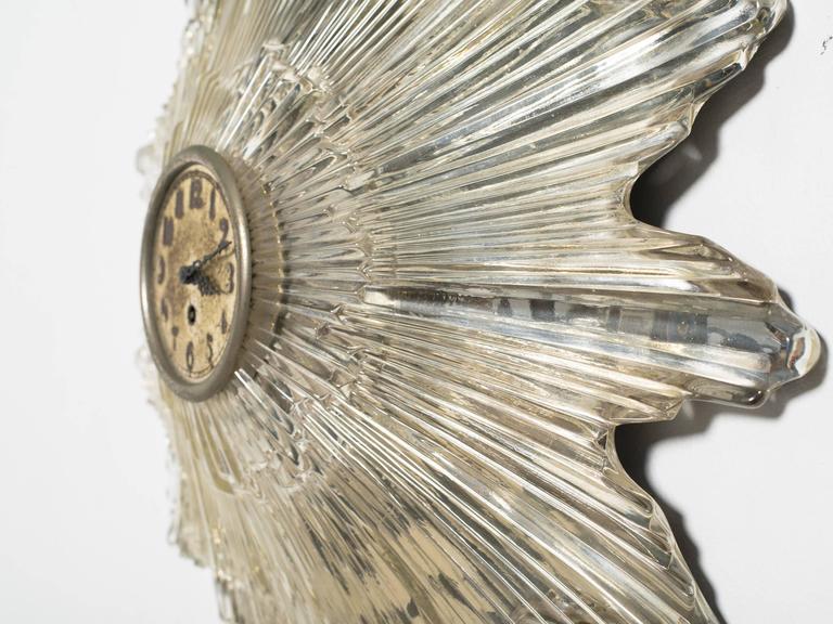 1930s Silvered Starburst Clock or Mirror at 1stDibs