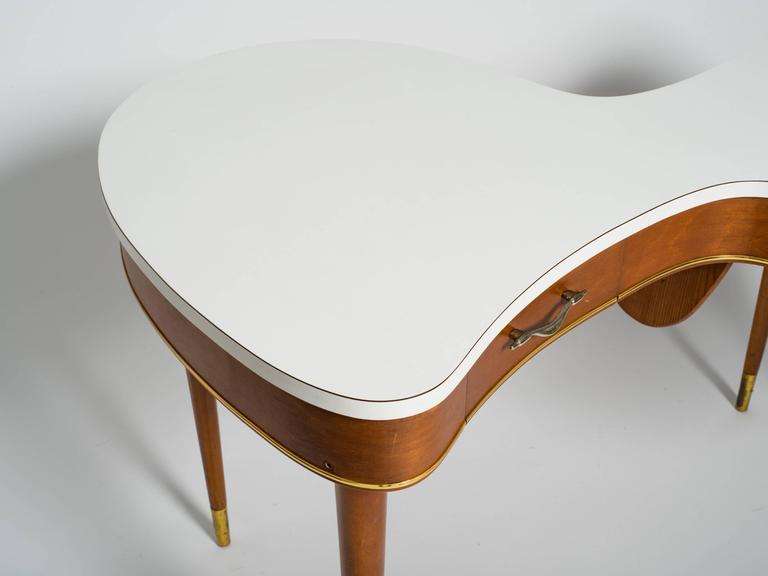 1940s French Organic Shaped Desk at 1stDibs