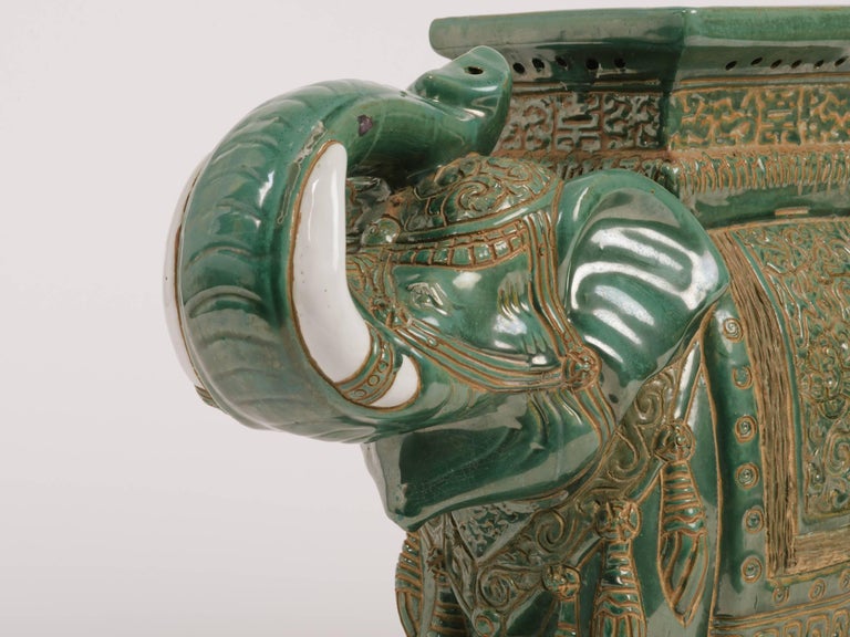 Ceramic Elephant Side Table at 1stDibs