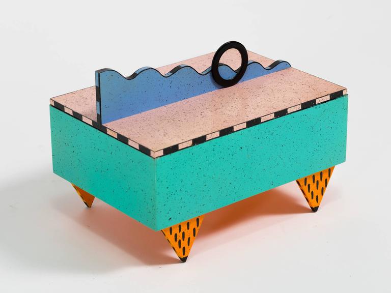 Memphis Style Painted Box by Hollis Fingold For Sale at 1stDibs ...
