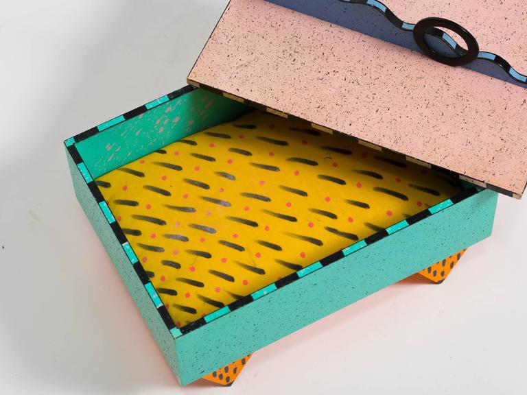 Memphis Style Painted Box by Hollis Fingold For Sale at 1stDibs ...
