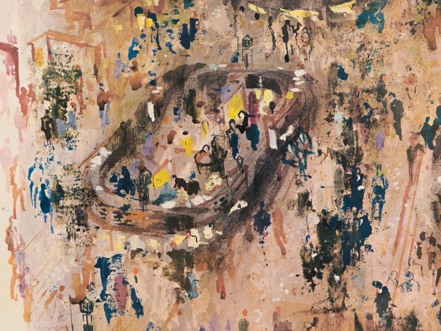 New York Stock Exchange Litho signed by LeRoy Neiman at 1stdibs