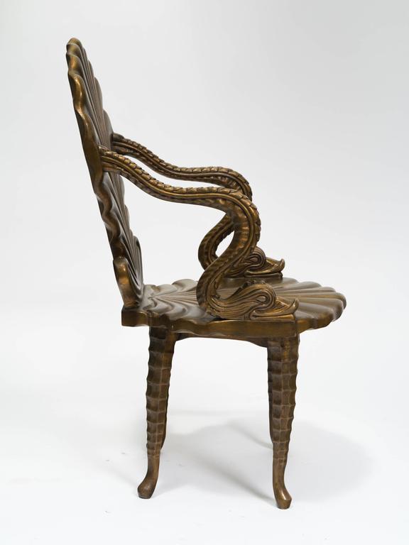 Carved Wood Italian Fantasy Dolphin Chair at 1stDibs
