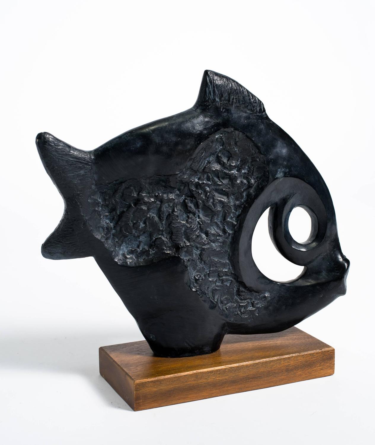 1970s Ceramic Fish Sculpture For Sale at 1stdibs