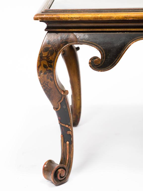 1940s Asian Style Hand-Painted Coffee Table For Sale at 1stDibs
