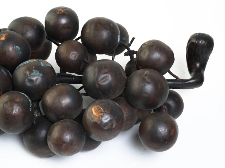 Large Sculpture of Bronze Grape Cluster For Sale at 1stDibs