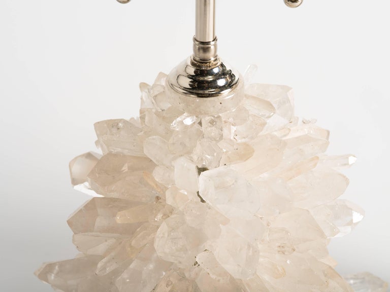 Pair of "Aggregate" Rock Crystal Cluster Lamps by Spark Interior For ...