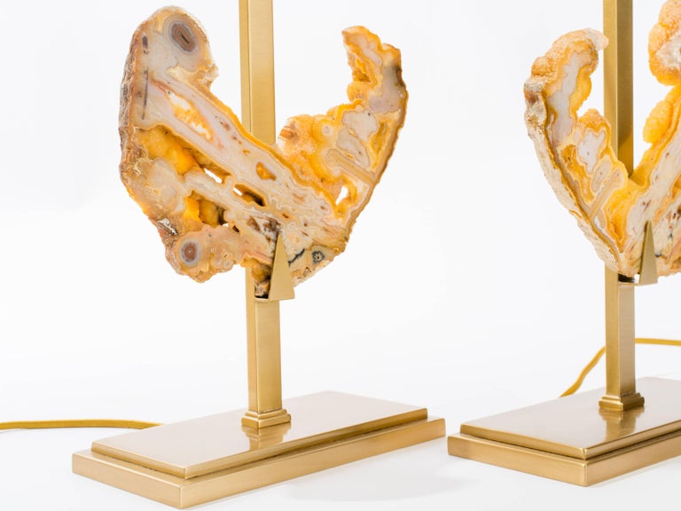 Pair of Agate Table Lamps, Custom-Made For Sale at 1stDibs | custom ...