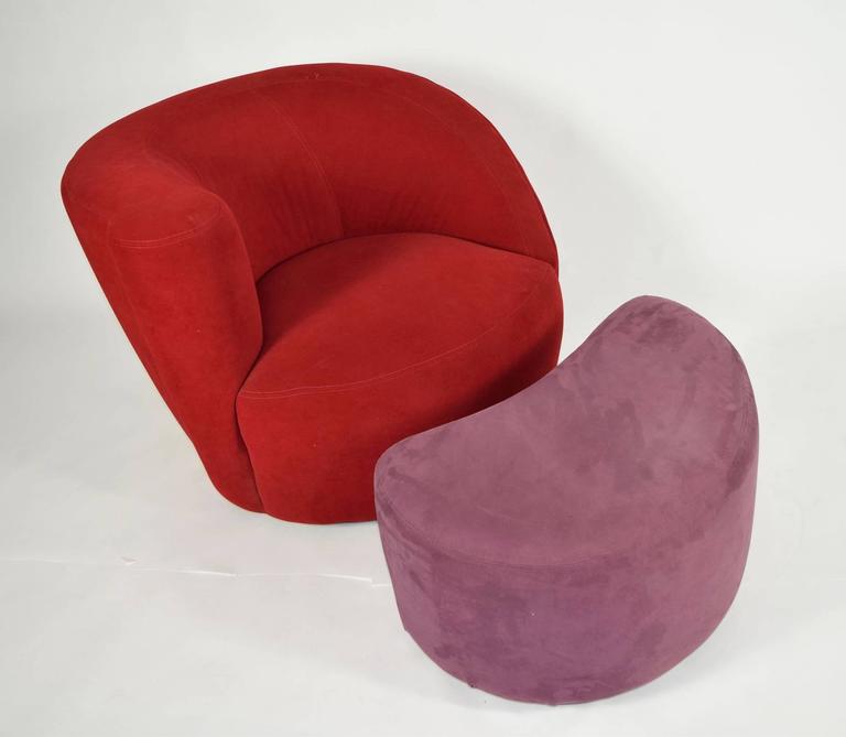 Vladimir Kagan Corkscrew/Nautilus Chair with Ottoman at 1stDibs ...