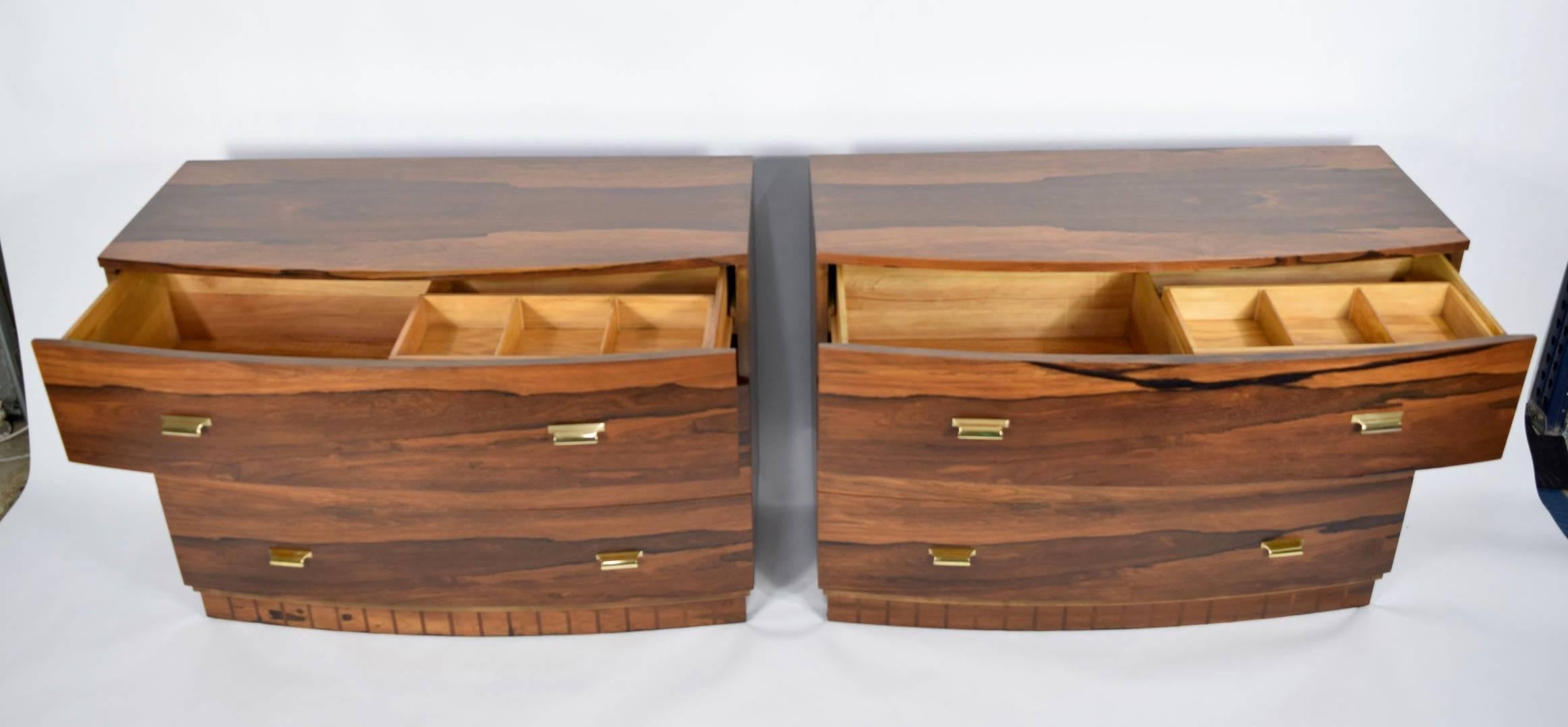 Stunning Pair of Gilbert Rohde's 3770 Dressers or Chests in Brazilian ...