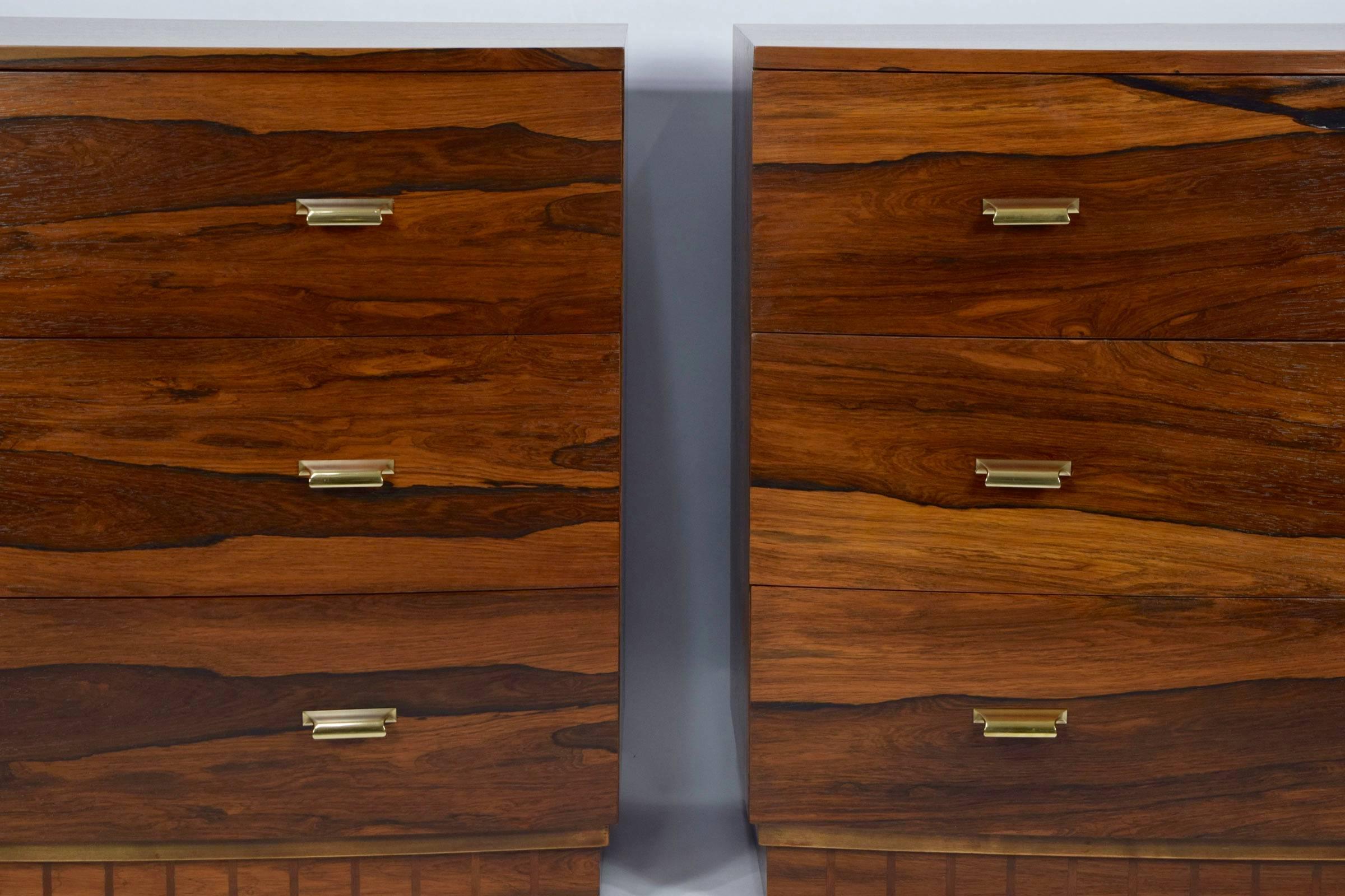 Stunning Pair of Gilbert Rohde's 3770 Dressers or Chests in Brazilian ...