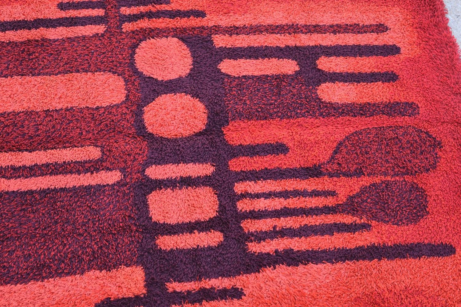 Large Bright Colorful Rug by Ege Rya For Sale at 1stdibs