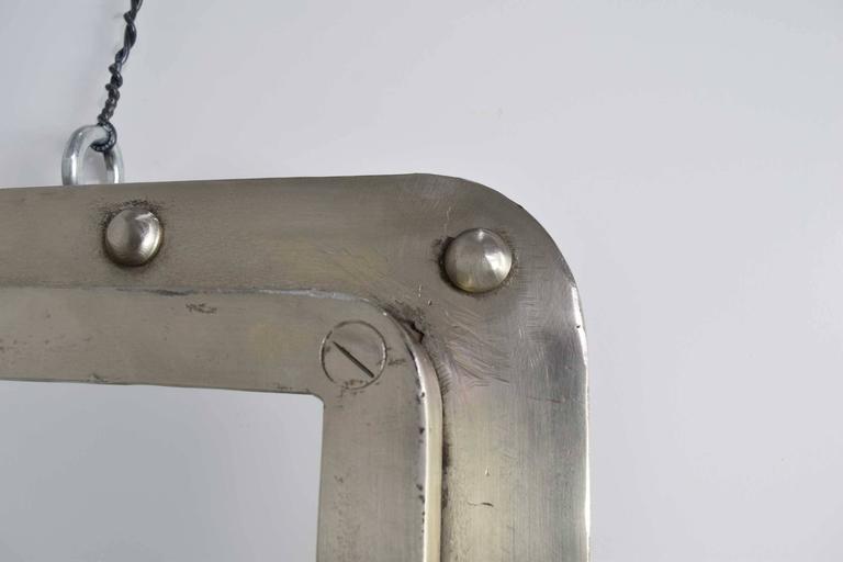 Pair of Very Large Cast Iron Porthole Industrial Style Wall Mirrors at ...