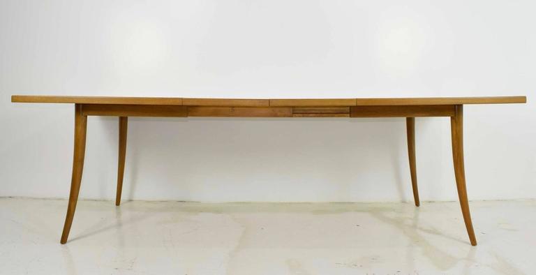 Harvey Probber Saber Leg Table in Bleached Mahogany at 1stDibs