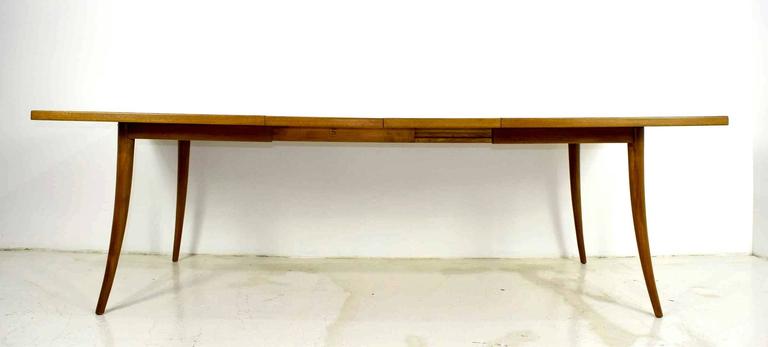 Harvey Probber Saber Leg Table in Bleached Mahogany at 1stDibs