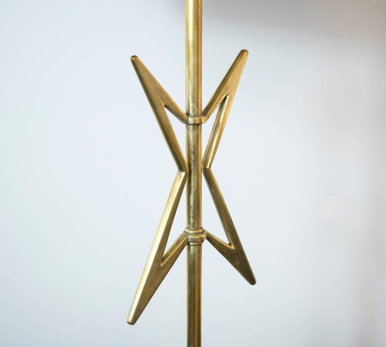 Mid-Century Modern Atomic Brass Table Lamp For Sale at 1stDibs