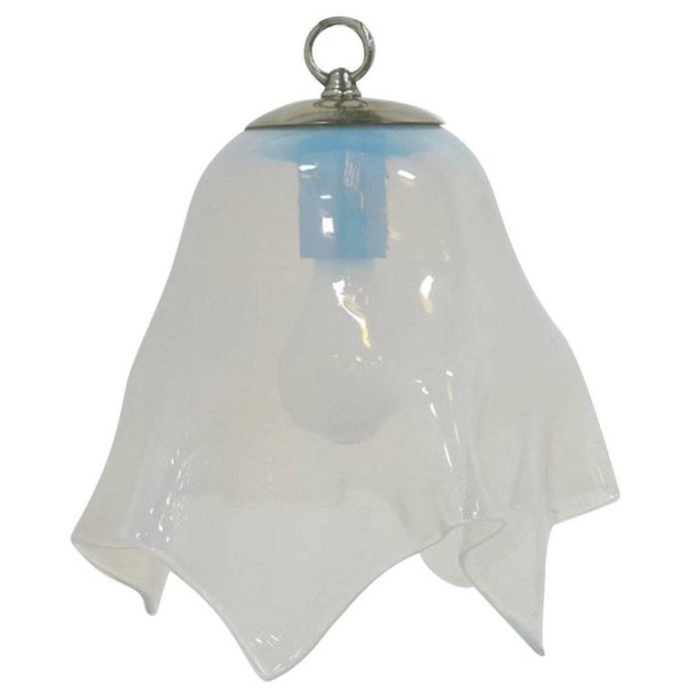 Opaline Glass Handkerchief Pendant Light For Sale at 1stDibs