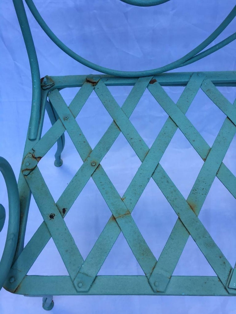 Hand-Forged Iron Garden Bench, Provence Region, France, 1920 at 1stDibs