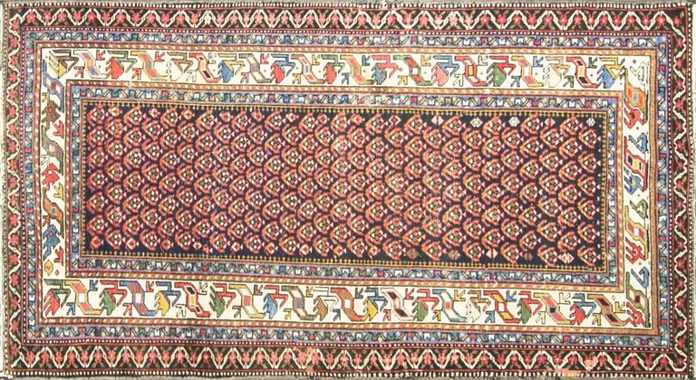 Antique Caucasian Rug, 3'4" x 6'5" Free Shipping For Sale at 1stDibs