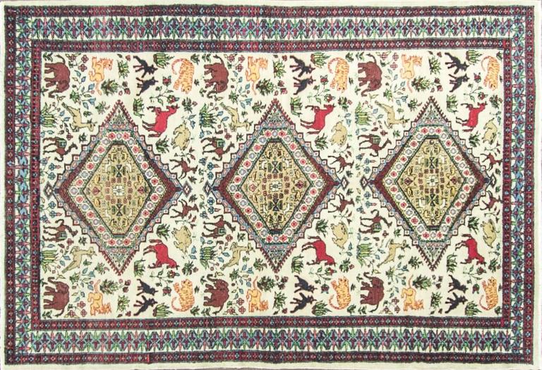 Noah's Ark Mazandaran Rug at 1stDibs