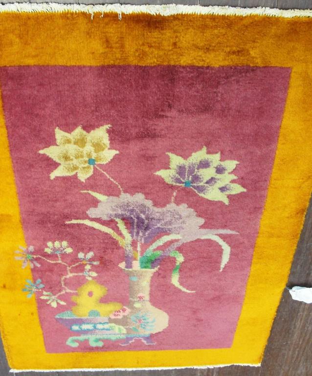 Purple Art Deco Rug at 1stDibs