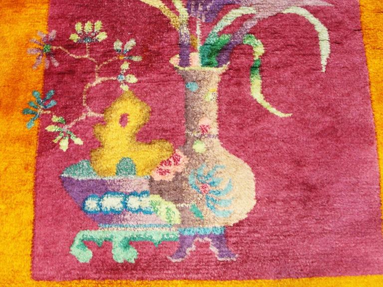 Purple Art Deco Rug at 1stDibs