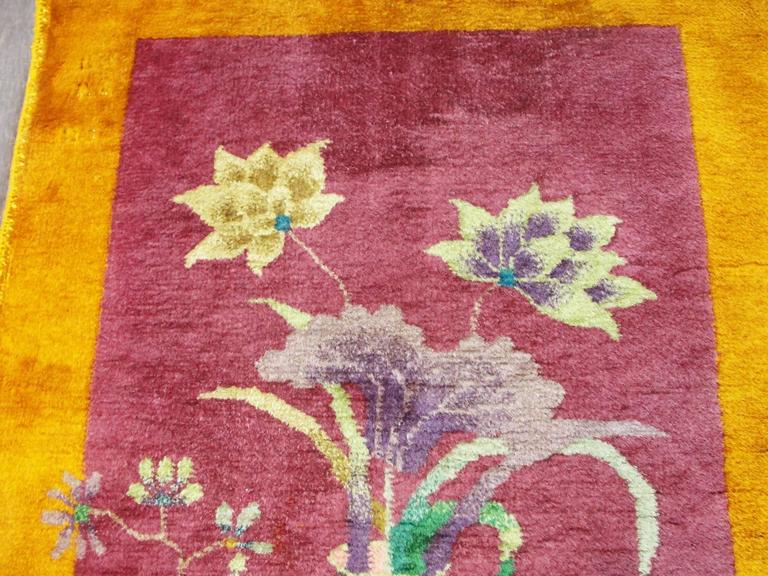 Purple Art Deco Rug at 1stDibs