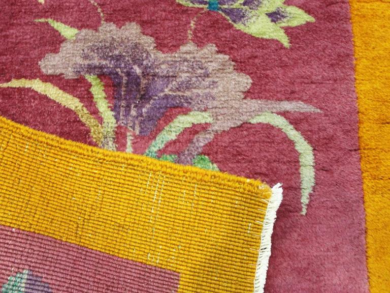 Purple Art Deco Rug at 1stDibs