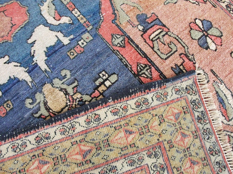Rare Antique Silk Rug, Unusual Design at 1stDibs