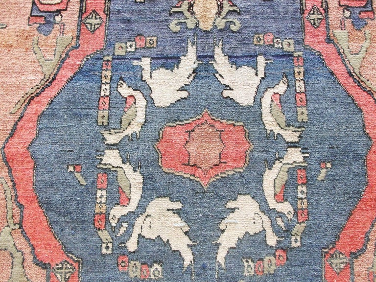 Rare Antique Silk Rug, Unusual Design at 1stDibs