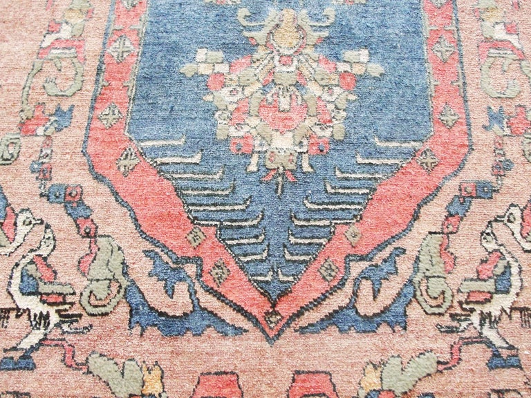 Rare Antique Silk Rug, Unusual Design at 1stDibs