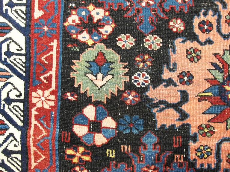 Antique Seychour Caucasian Rug, 3'8" x 5'7" For Sale at 1stDibs