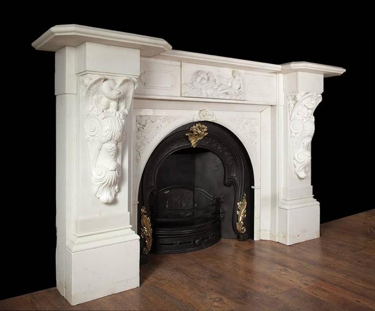 Antique Irish Marble Fireplace For Sale at 1stDibs | antique fireplace ...