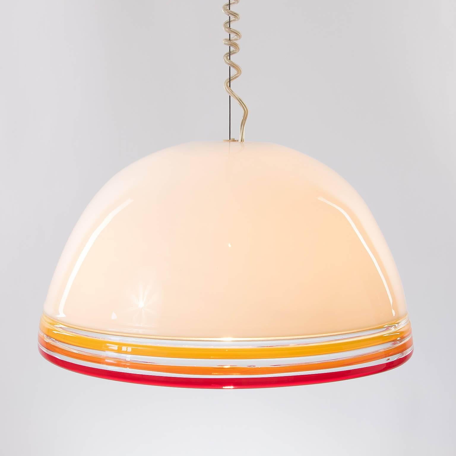 Italian Pendant Light by Roberto Pamio and Renato Toso for Leucos, 1970s at 1stDibs