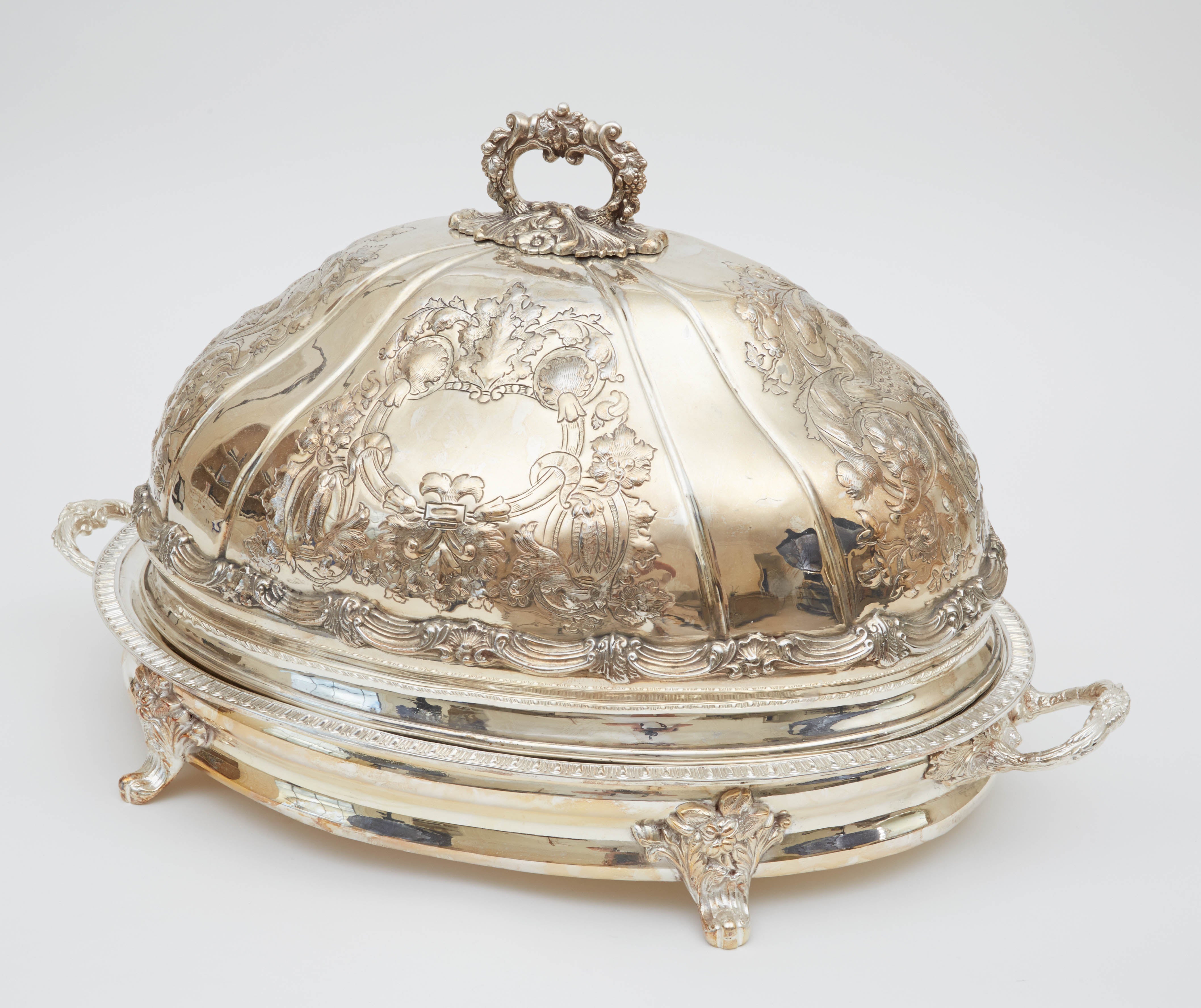 1880s Meat Platter with Dome at 1stDibs
