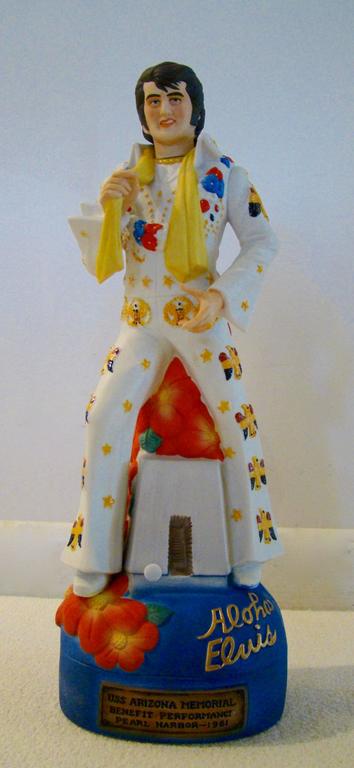 Commemorative Porcelain Elvis Liquor Decanter in Original Gift Box at ...