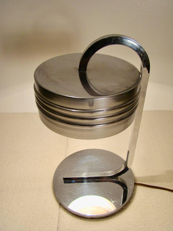 Art Deco Machine Age Streamline Chrome Table Lamp, circa 1930s at 1stDibs