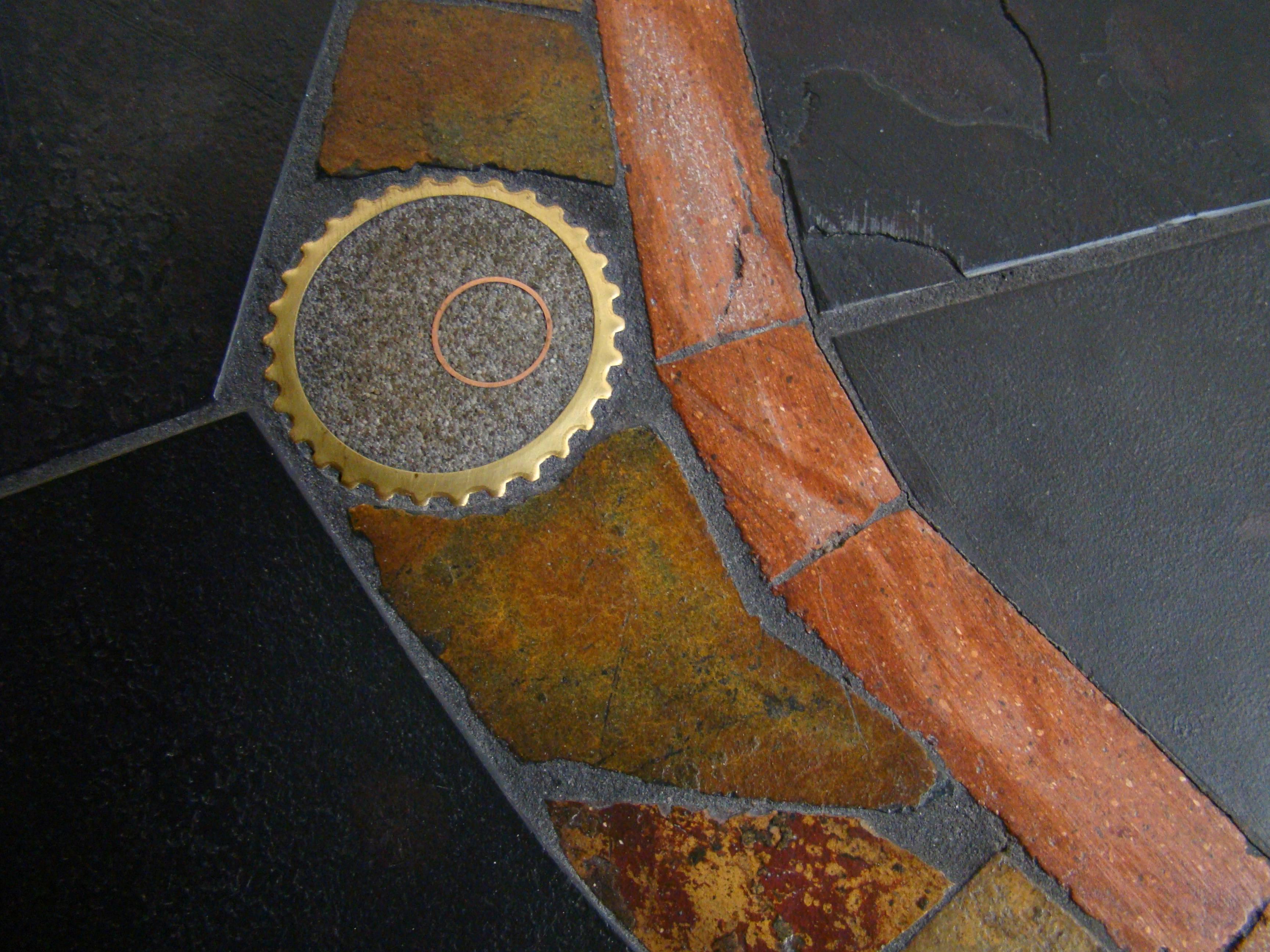 African Slate Mosaic Tile Coffee Table in the Manner of Paul Kingma at ...