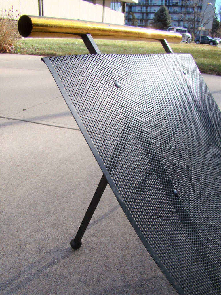 Modernist Iron Log Holder Magazine Stand by Gene Tepper, circa 1953 ...